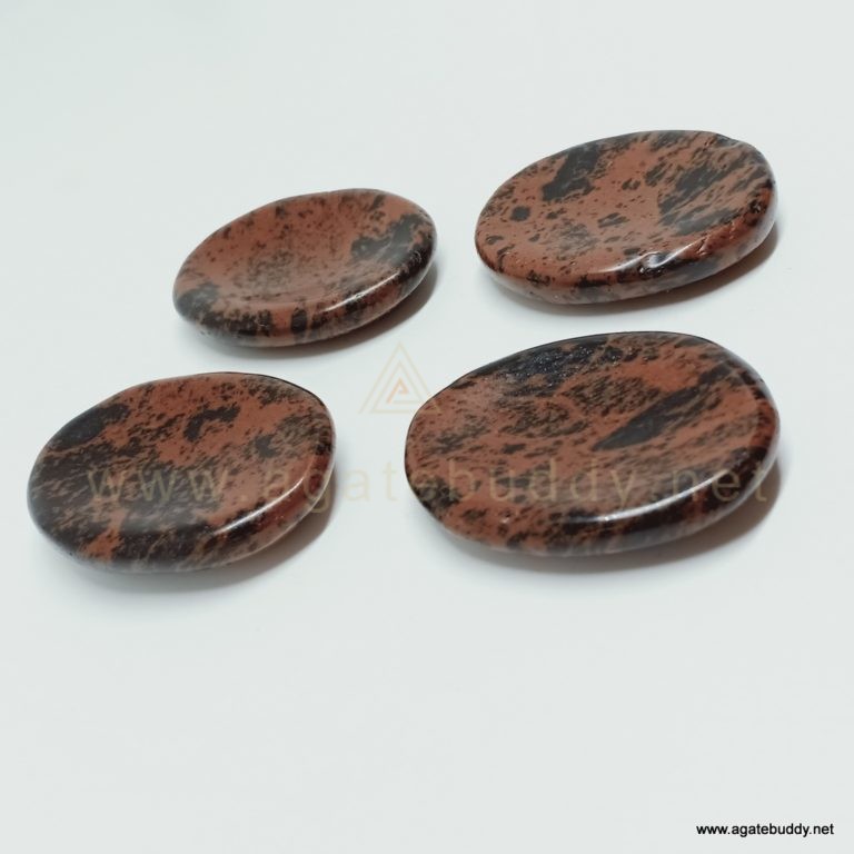 Mahagony Obsidian Thumb/Worry Stone - Natural Agate Stone Thumb/Worry ...