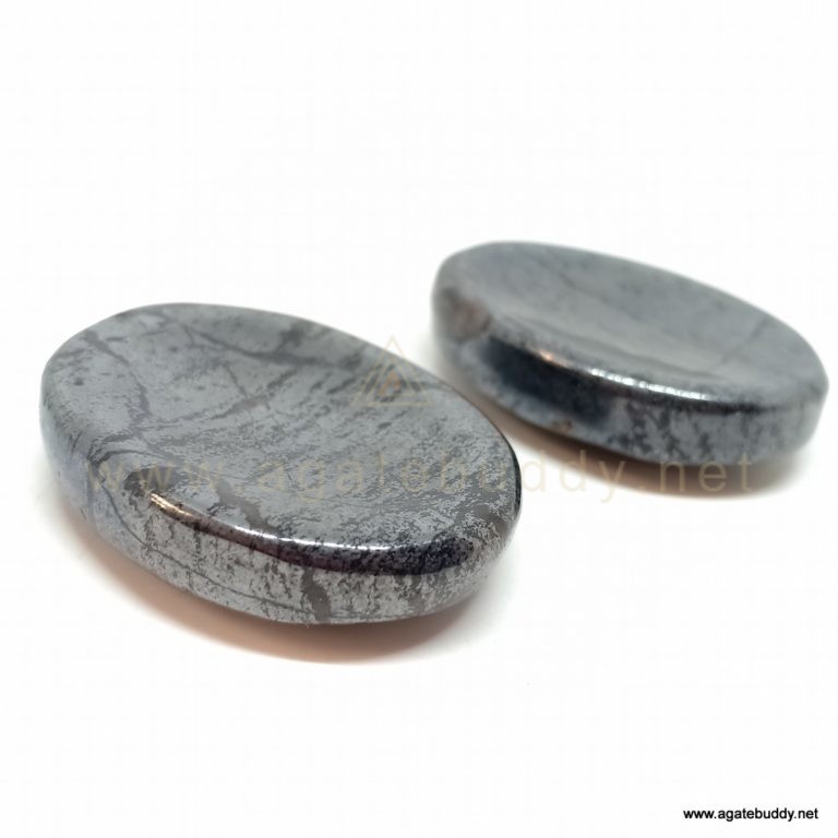 Hematite Stone Worry/Thumb Stone - Thumb/Worry Stone. - Agate Buddy