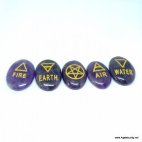 Amethyst Elemental Reiki Stone Set. - Agate Buddy