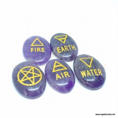 Amethyst Elemental Reiki Stone Set. - Agate Buddy