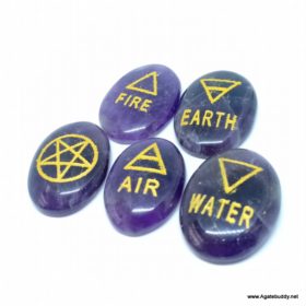Amethyst Elemental Reiki Stone Set. - Agate Buddy