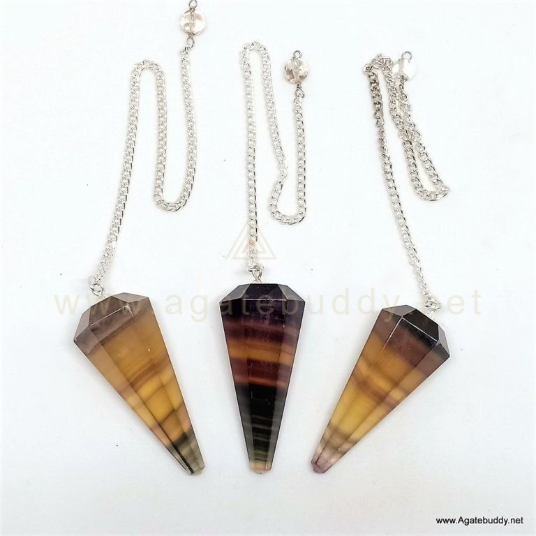 Orange Aventurine 6 Faceted Gemstone Pendulum | Cone Pendulum. - Agate ...