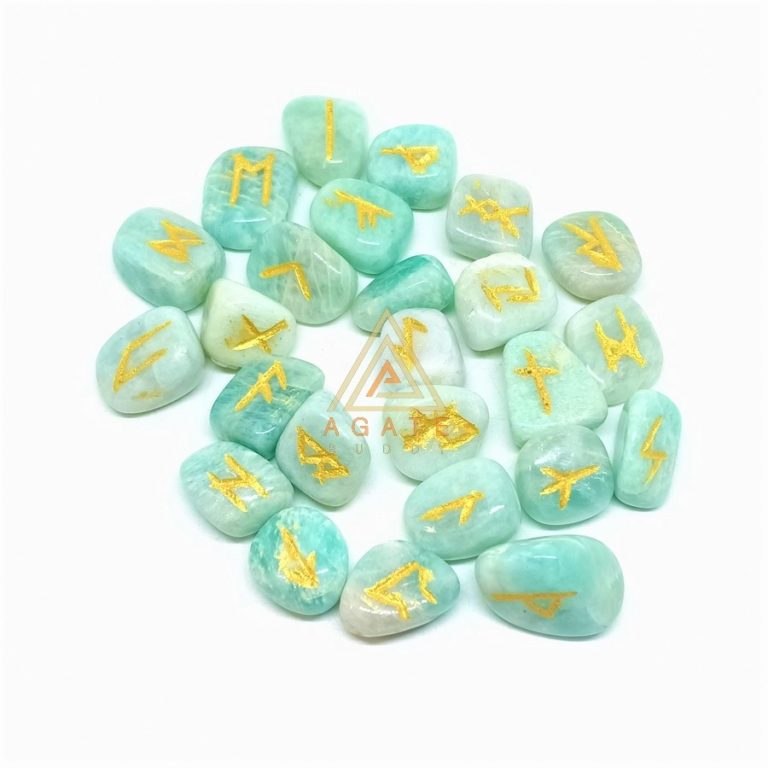 Kambaba Jasper Gemstone Crystal Engraved Rune Sets. - Agate Buddy